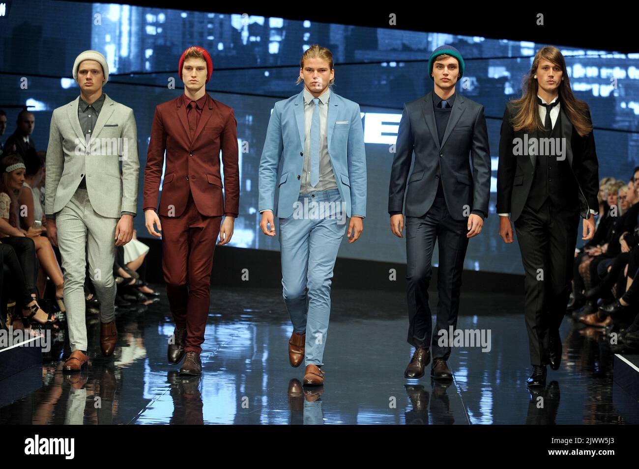 Models on the catwalk at the Myer Autumn 2014 Fashion launch, Thursday ...