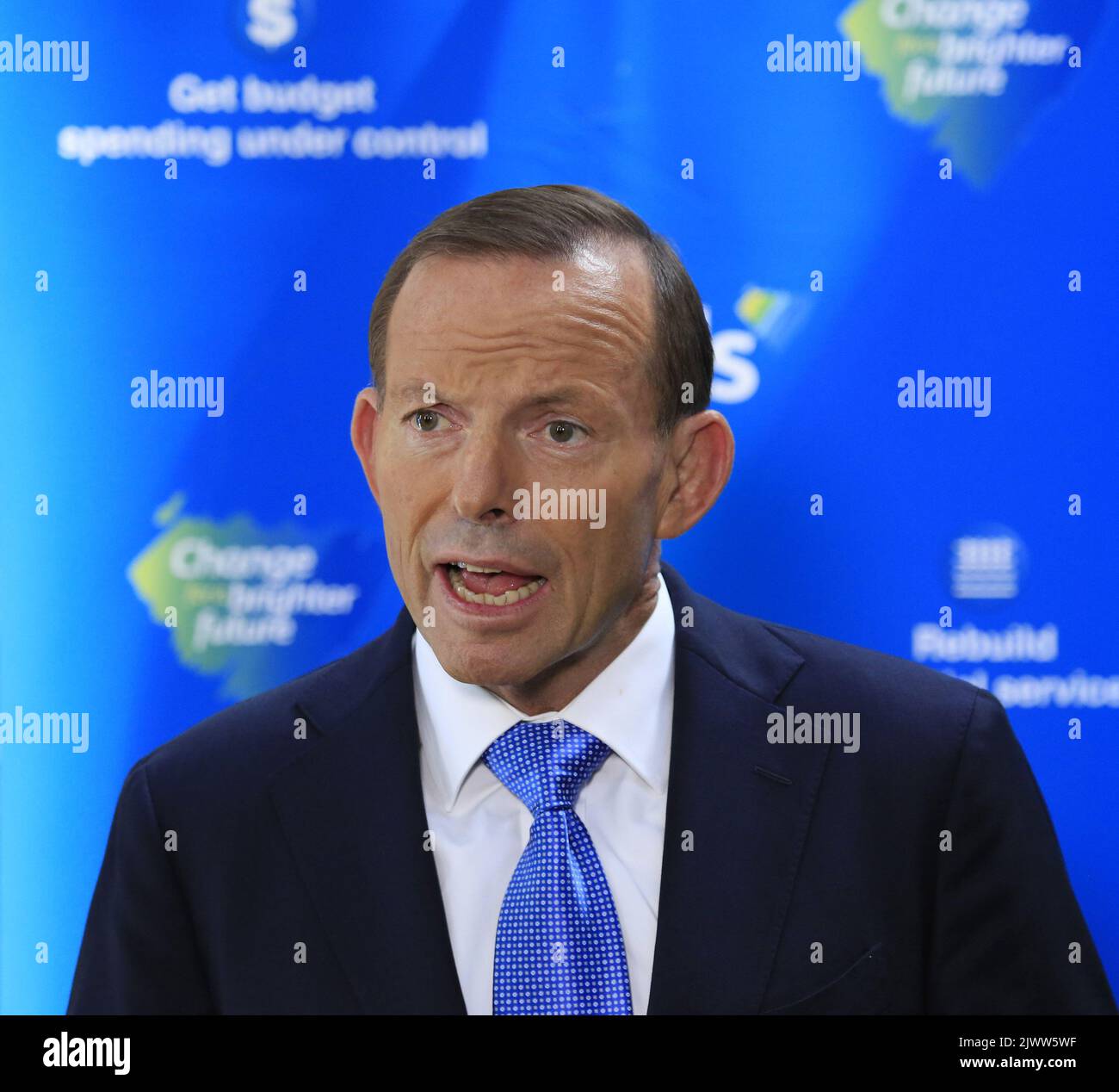 Australian Prime Minister Tony Abbott at an abalone processing and ...