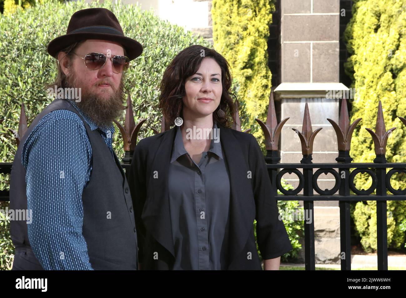 Tristan Goodall and Taasha Coates of The Audreys pose for a photograph ...