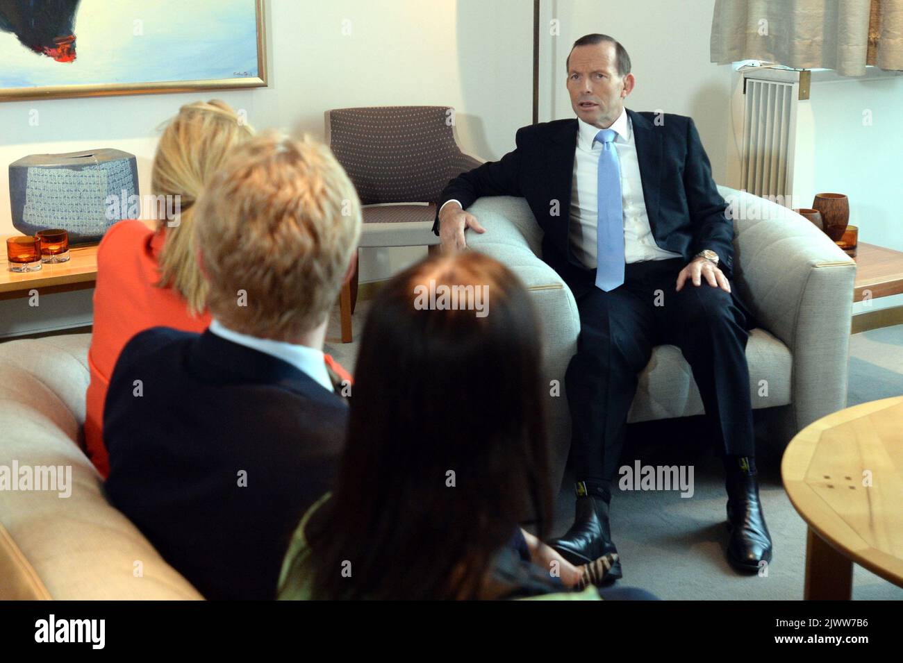 Prime Minister Tony Abbott speaks to Adoption Awareness board members ...