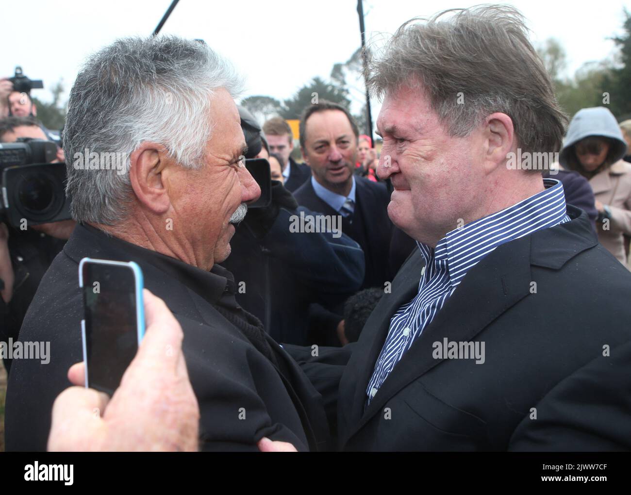 Broadcaster Derryn Hinch after being released from Langi Kal Kal prison ...