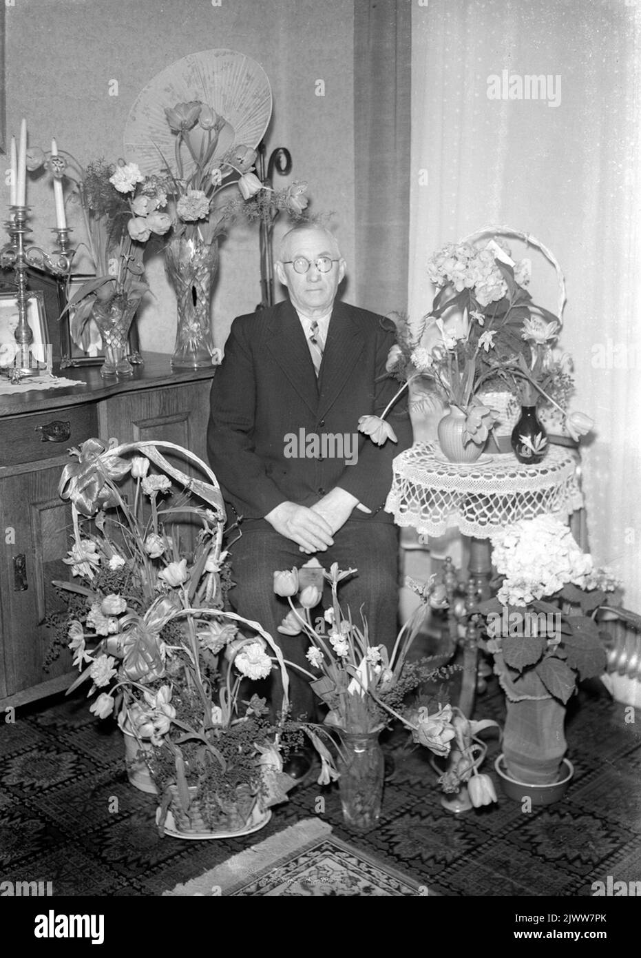 Johansson, 70 years, Brynäs. Photo in May 1949. Johansson, 70 år ...