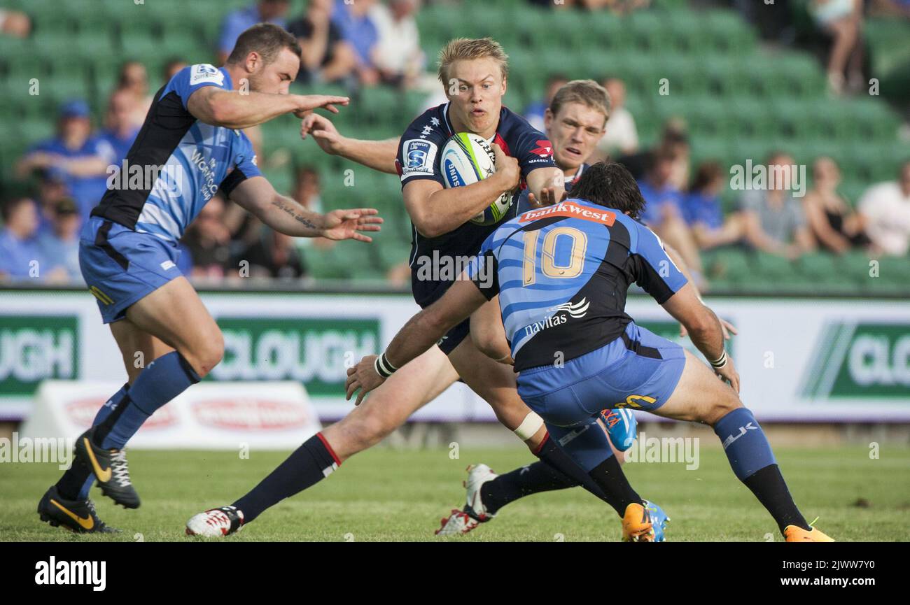 Tom Kingston of the Melbourne Rebels during the Round 4 Super Rugby ...