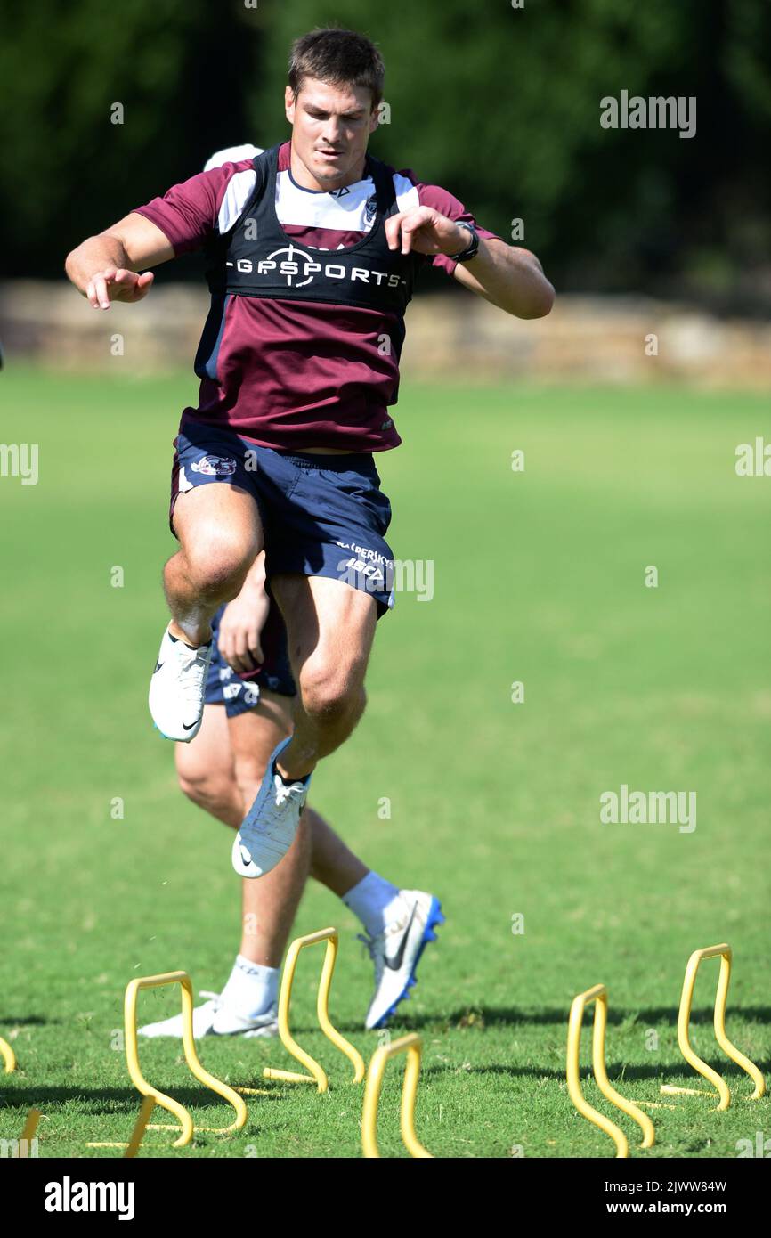 Manly-Warringah Sea Eagles player Matt Ballin during a training session ...