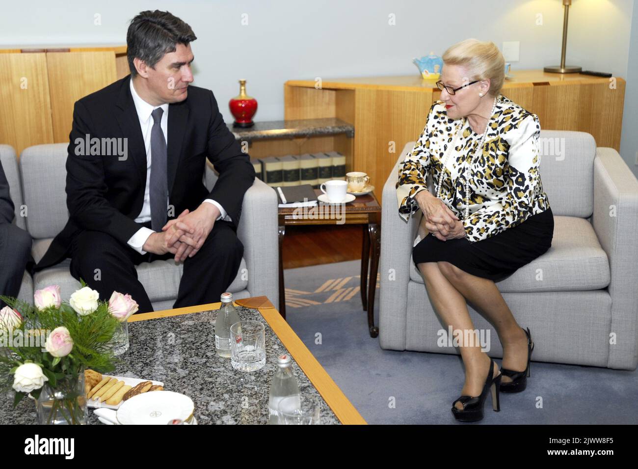 Australian House of Representatives Speaker Bronwyn Bishop (right ...