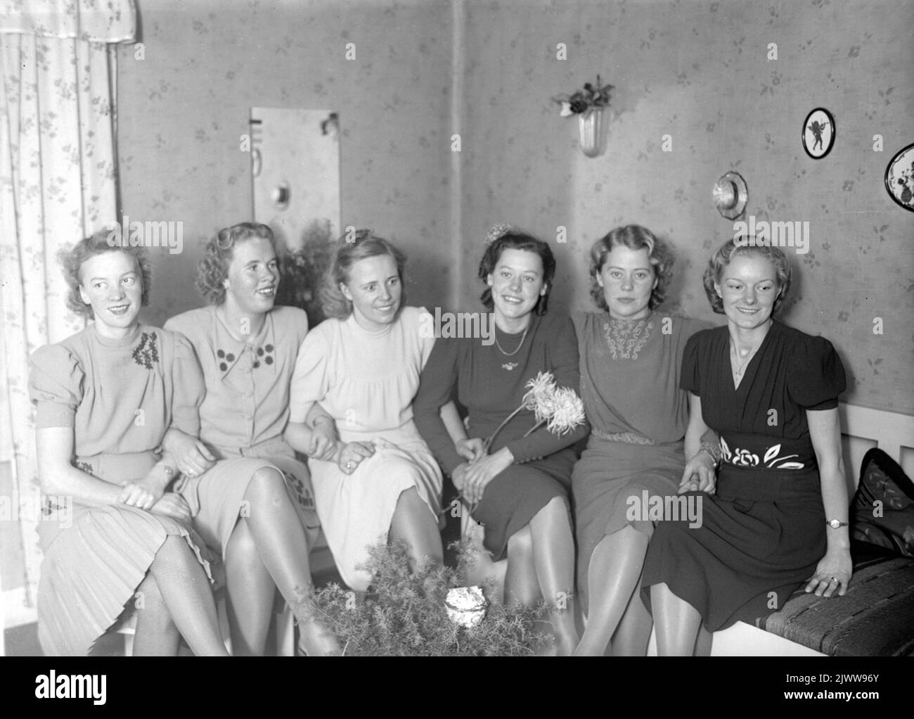 Möhippa at Inga Eriksson. Photo 1941. Möhippa hos Inga Eriksson. Foto ...