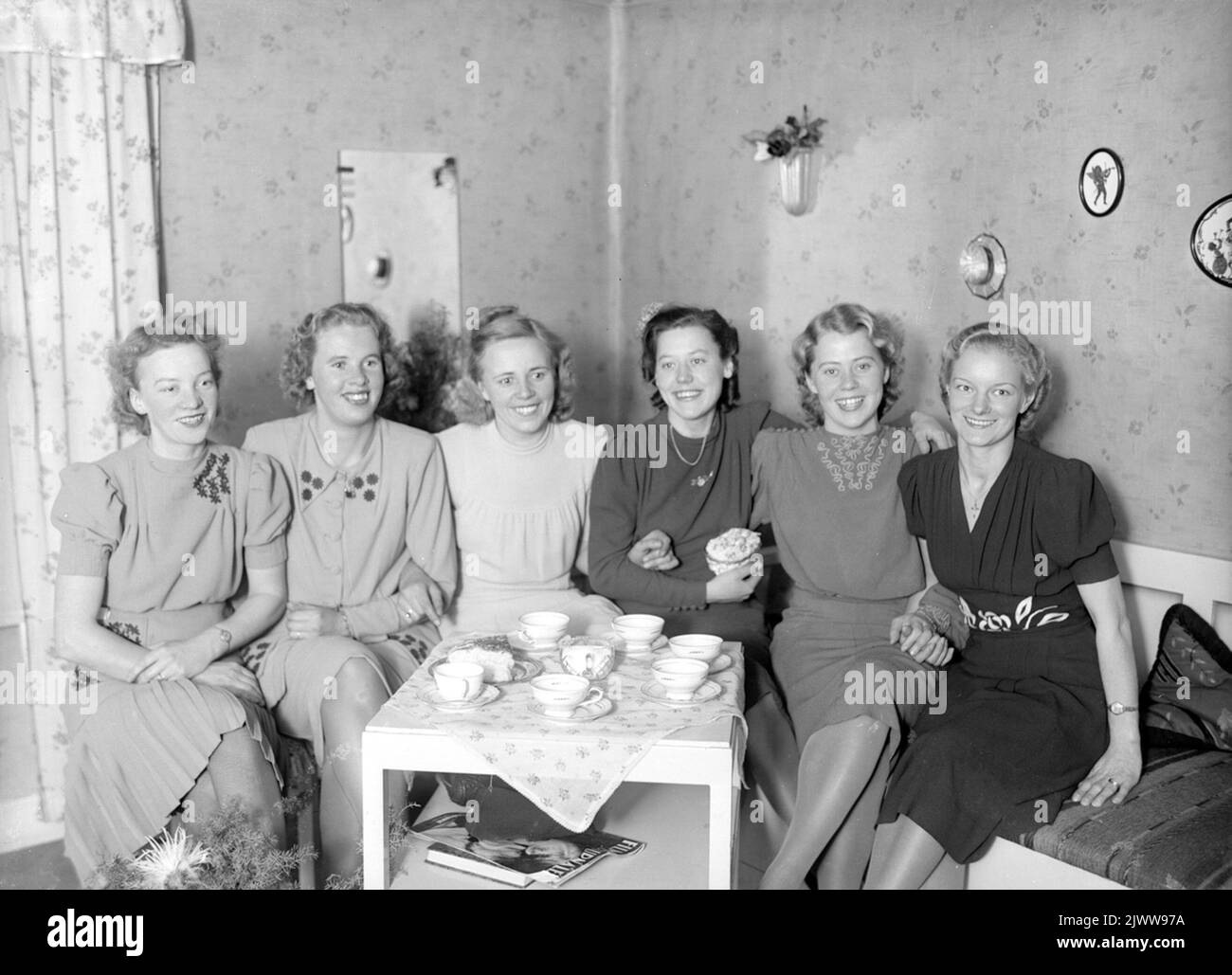 Möhippa at Inga Eriksson. Photo 1941. Möhippa hos Inga Eriksson. Foto 1941 Stock Photo - Alamy