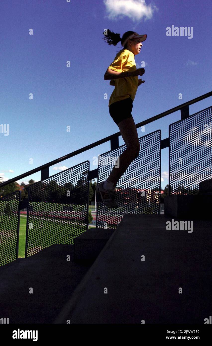 Petrina Price goes through the paces during a training session. Petrina ...