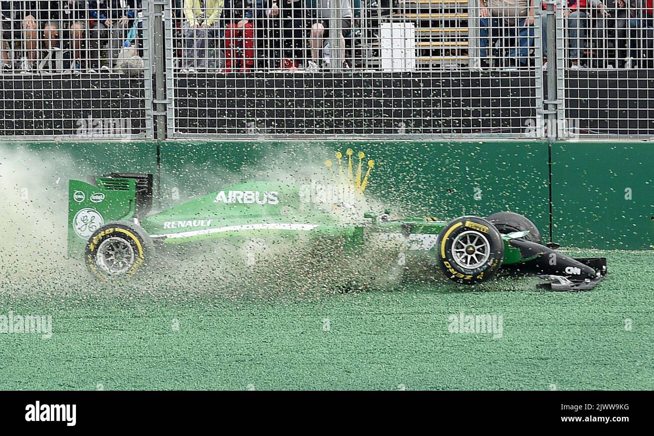 Japanese Formula One driver Kamui Kobayashi crashes out in the first ...