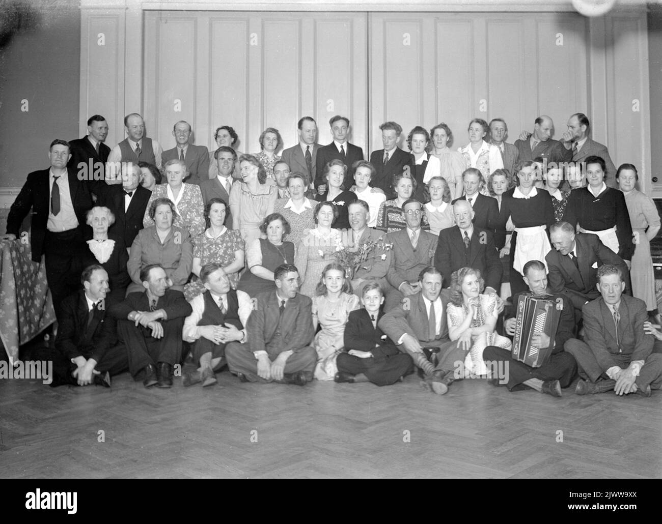 Föreningshuset, Nordqvist, 50th birthday party. Photo in June 1946 ...