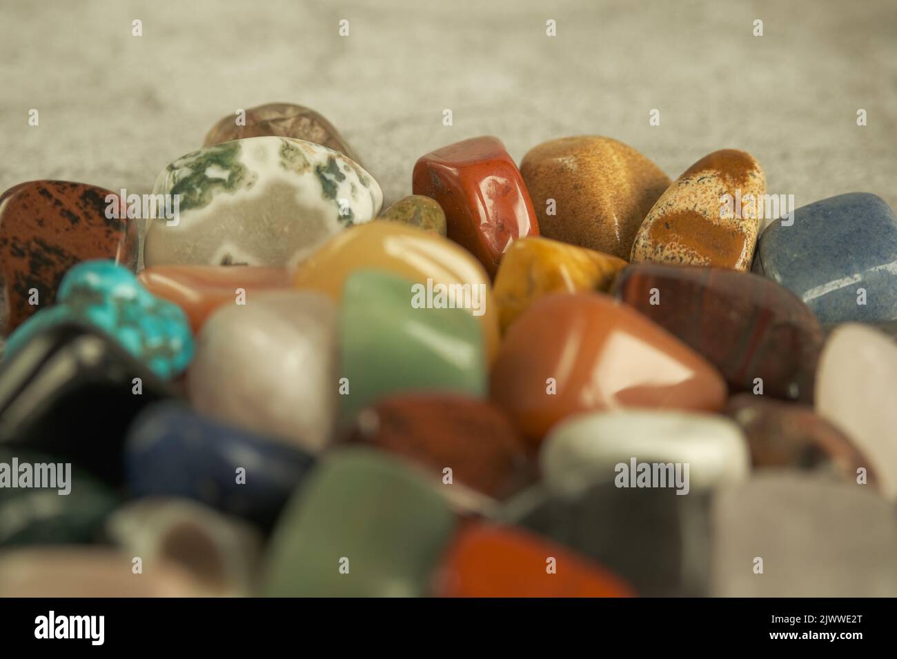 Collection of Semi Precious Gem Stones Stock Photo - Alamy