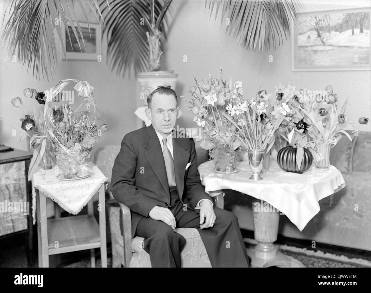 Olle Larsson, 50 years, Sikvik. Photo in February 1944. Olle Larsson ...