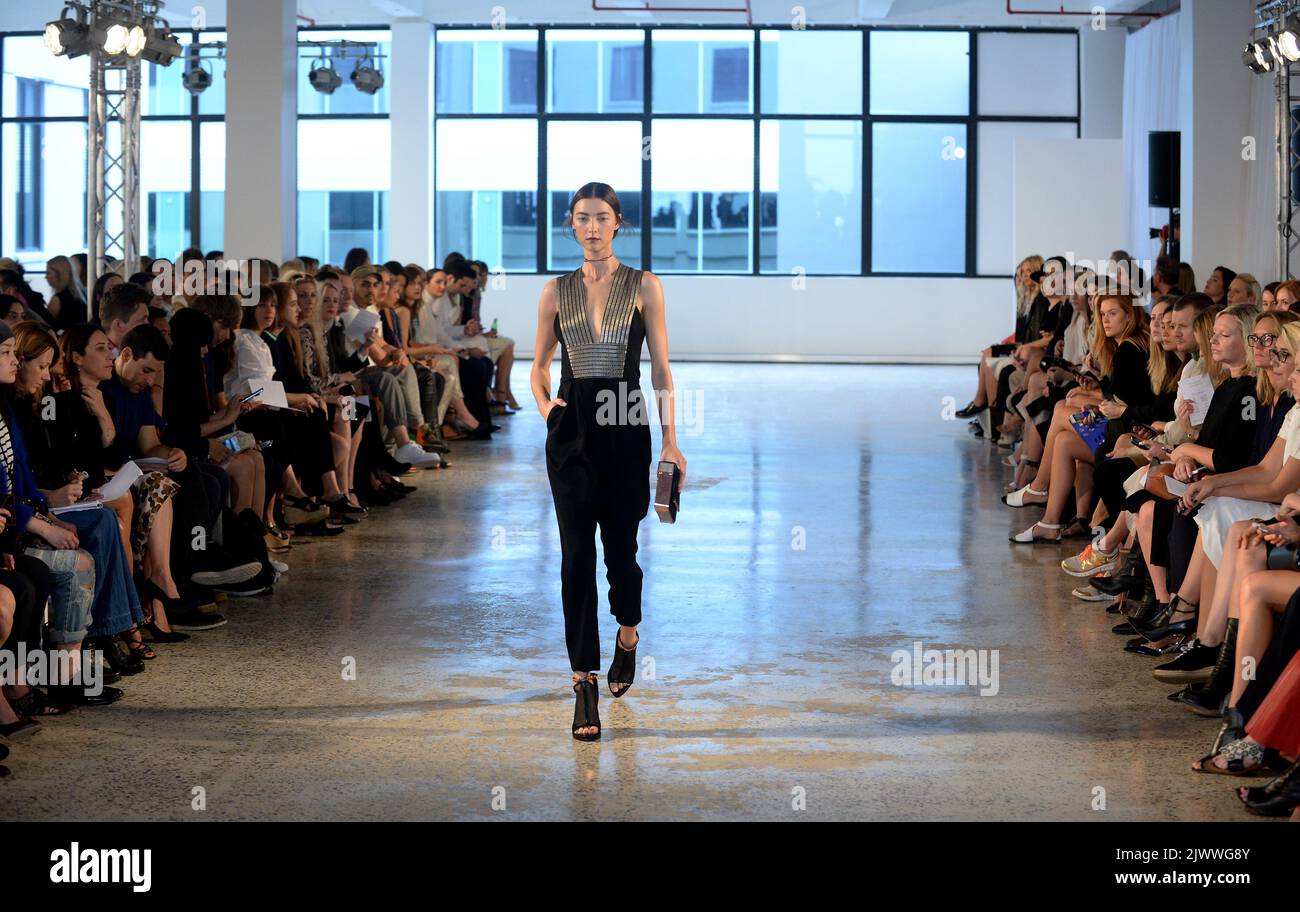 A model walks the runway during the Ginger & Smart show at Australian ...