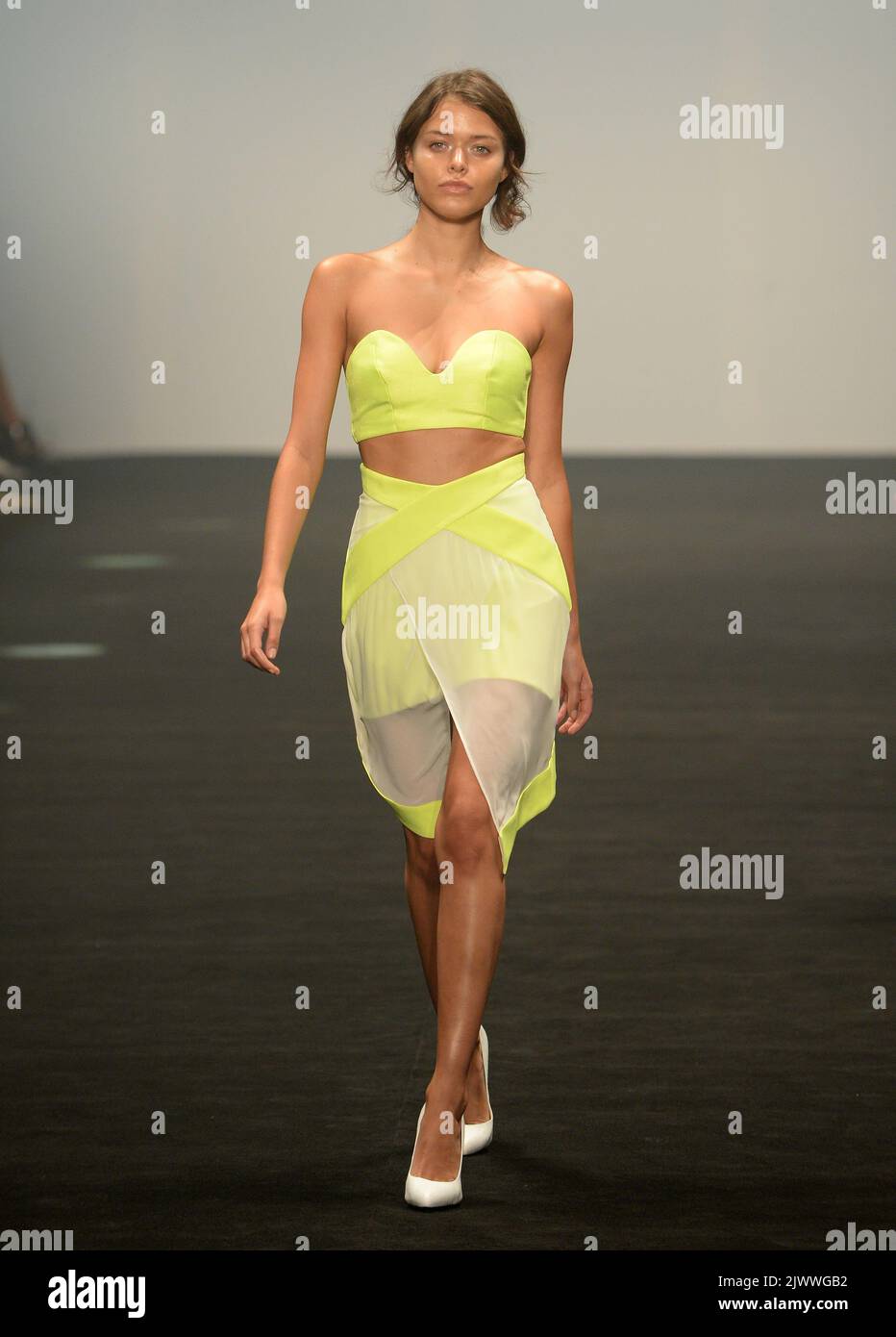 A model walks the runway during the Cameo show at Australian Fashion ...