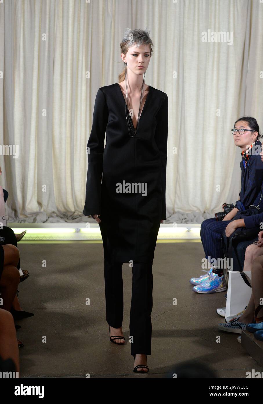 A model walks the runway at the Ellery show at Australian Fashion Week ...