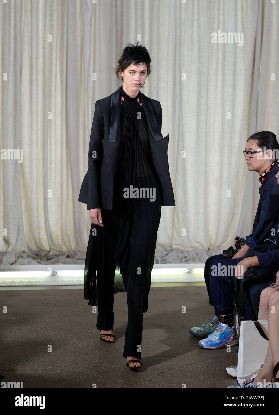 A model walks the runway at the Ellery show at Australian Fashion Week ...