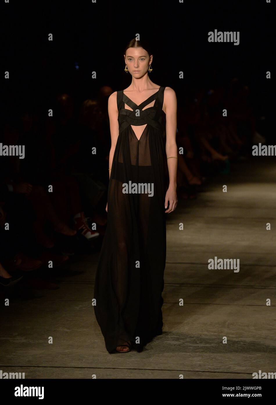 A model walks the runway during the Bianca Spender show at Australian ...