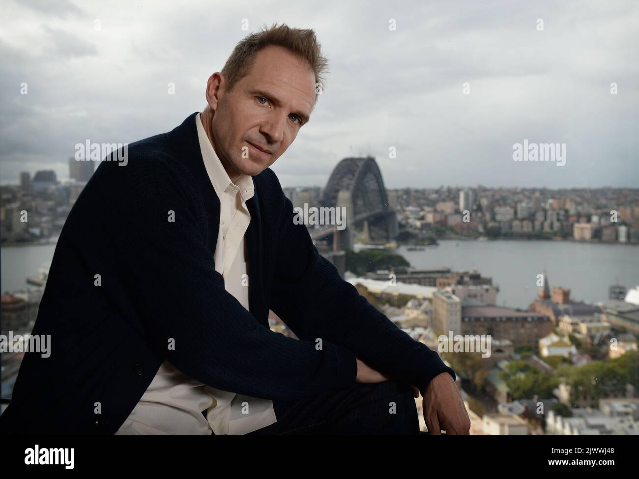 British actor Ralph Fiennes poses for a photograph in Sydney, Monday ...