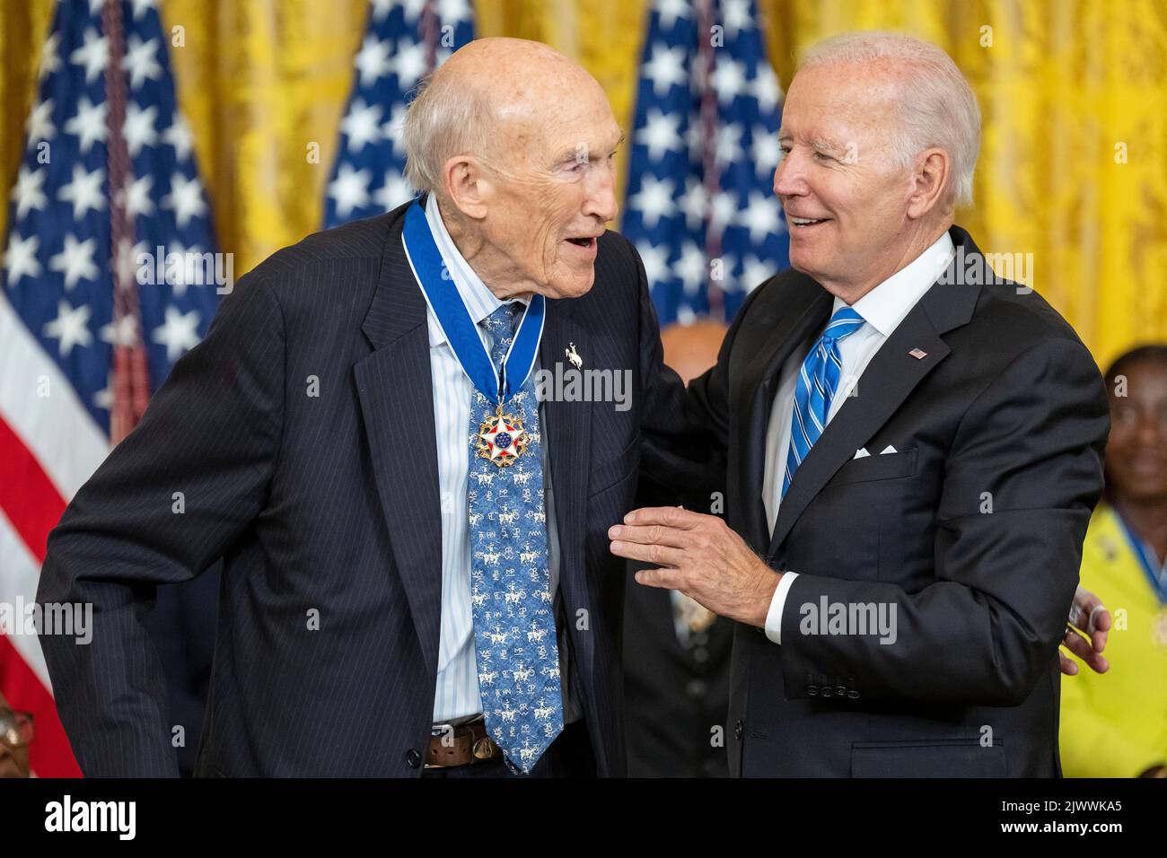 President Joe Biden presents the Medal of Freedom to former U.S ...