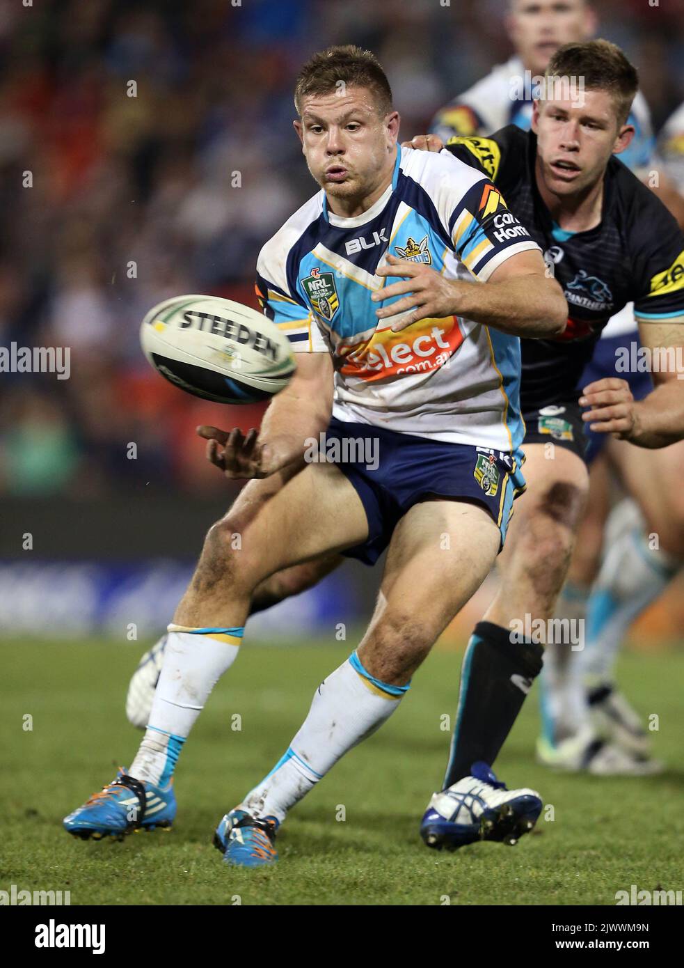 Paul Carter in action during NRL Rugby League Round 7 match between ...