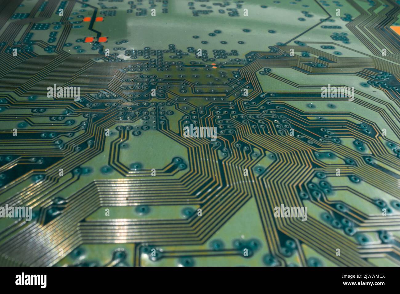Circuit board. Technological electronic plate with roads and other ...