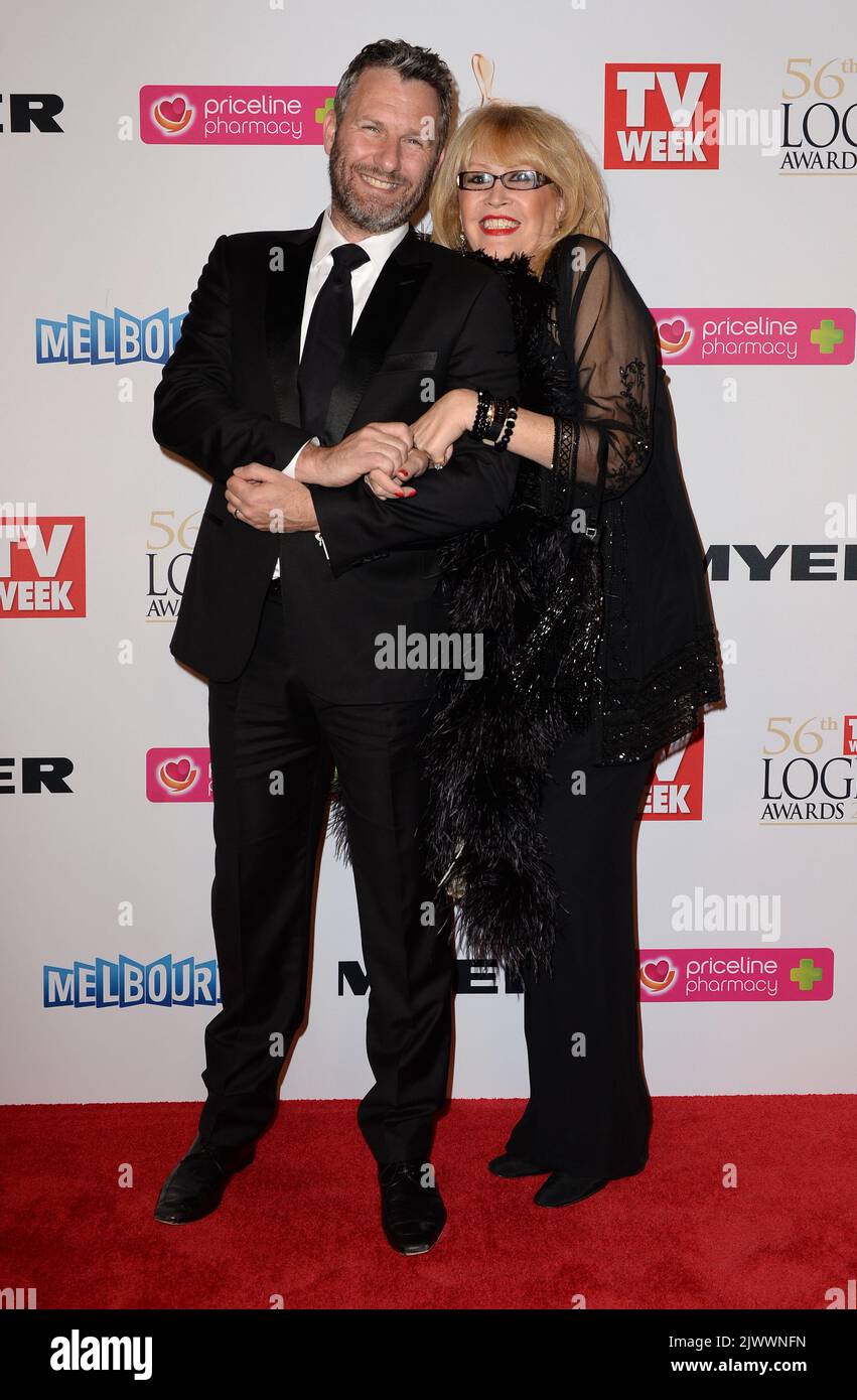 Adam Hills arrives at the 56th annual Logie Awards in Melbourne, Sunday ...