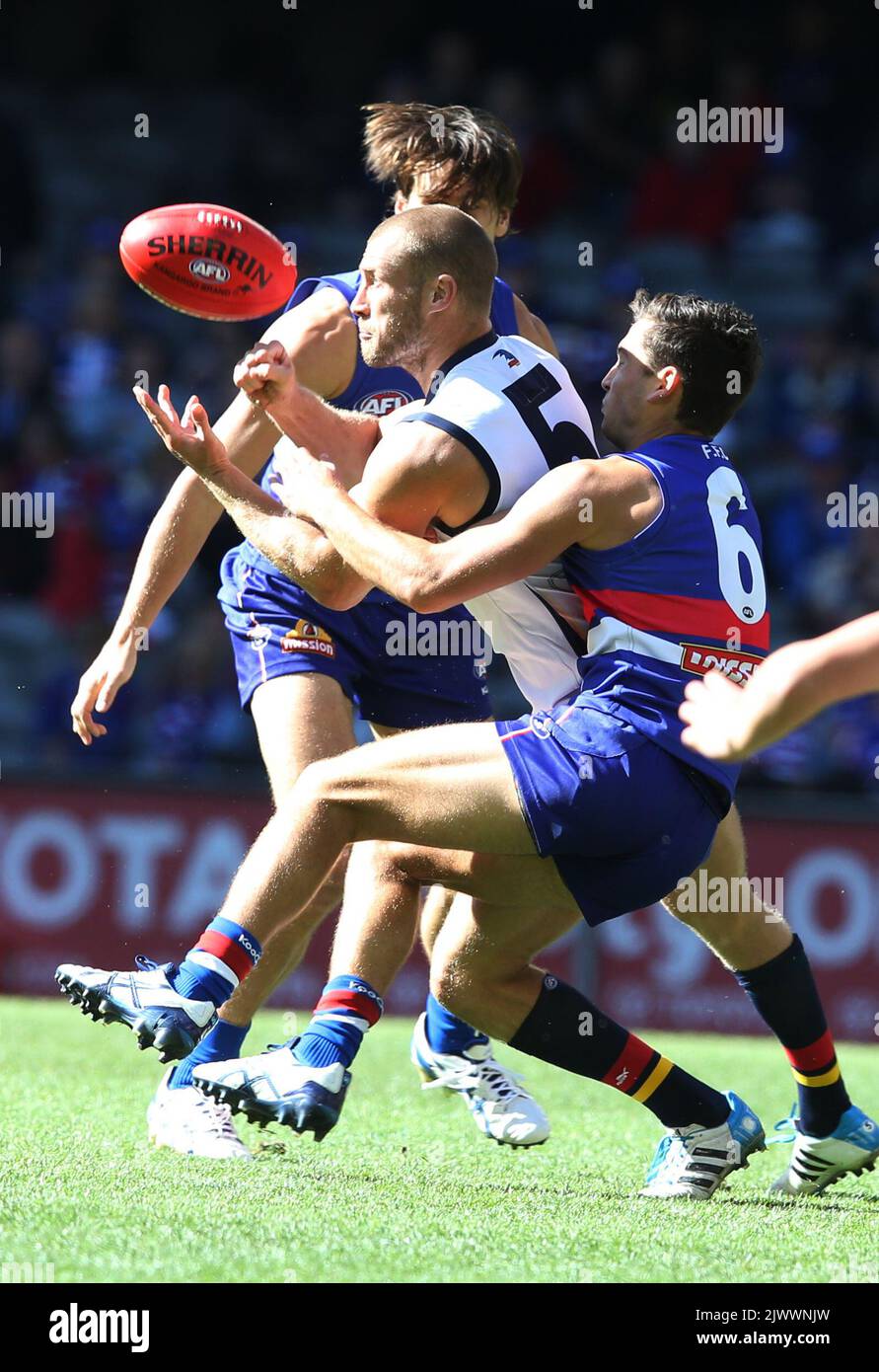 Scott Thompson in action for the Crows during the Round 6 AFL match ...