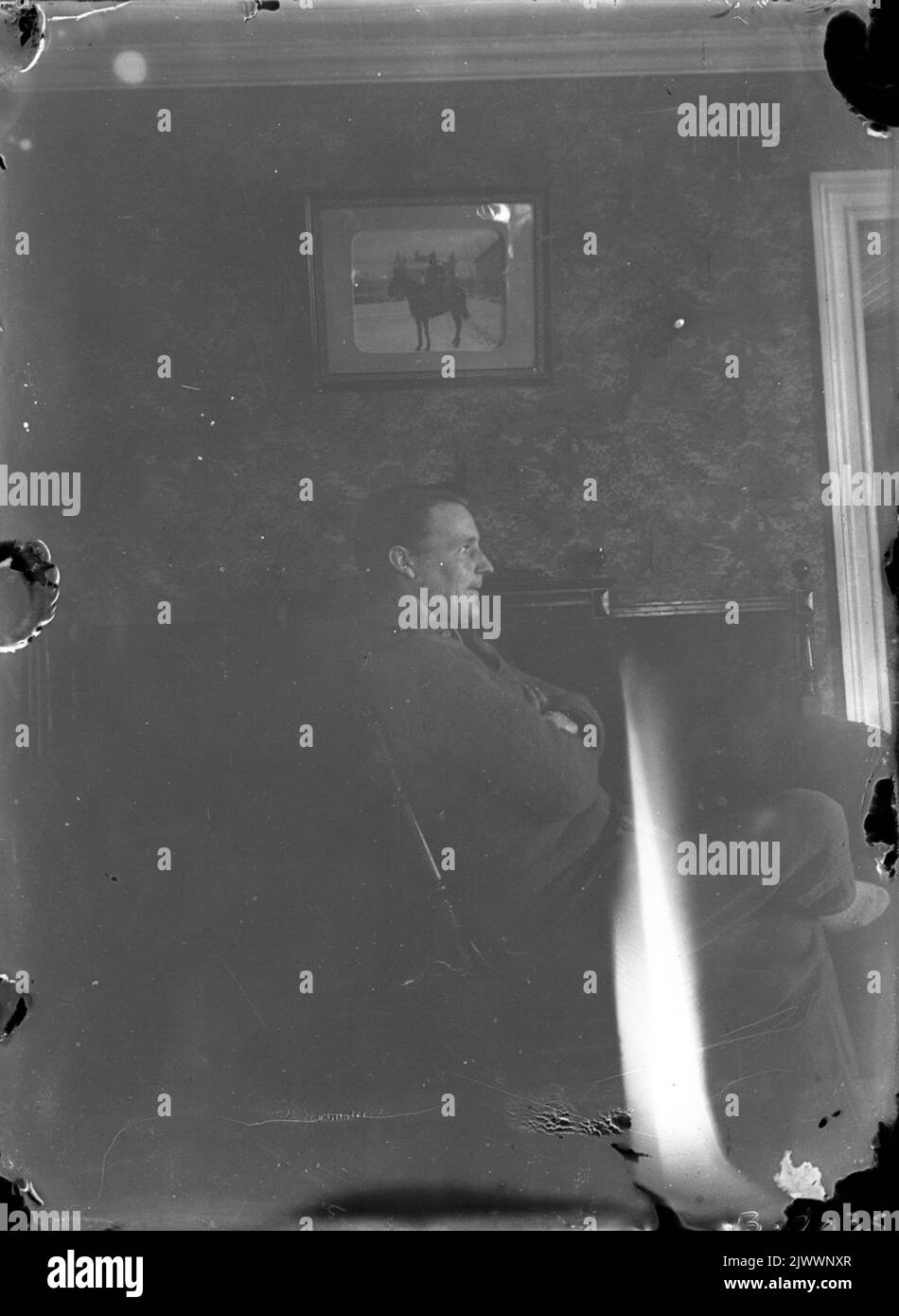 Side profile view head Black and White Stock Photos & Images - Alamy