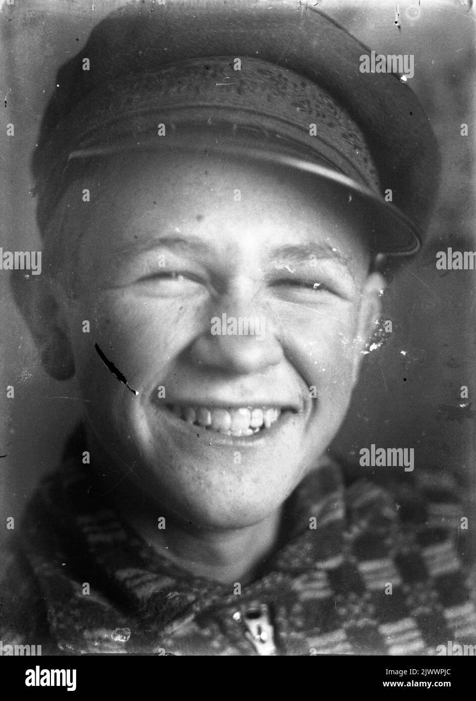 Portrait, boy. Porträtt, pojke Stock Photo - Alamy