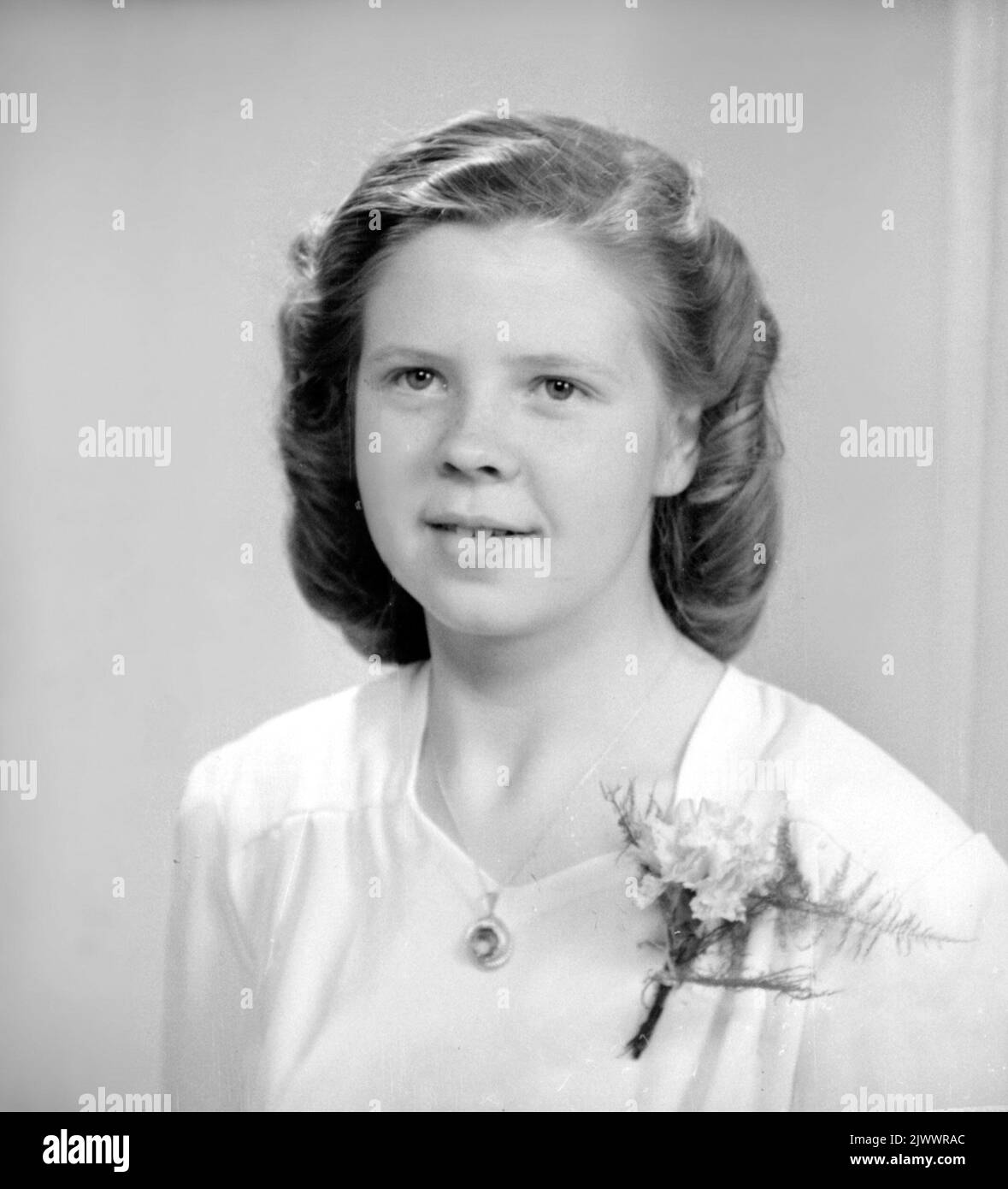 Confirmation Kvist. Photo 1947. Konfirmanden Kvist. Foto 1947 Stock ...