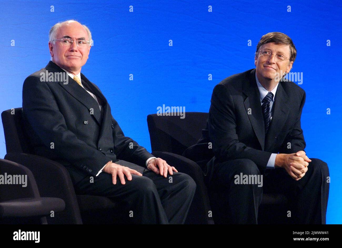 Australian Prime Minister John Howard (left) and Microsoft Chairman ...