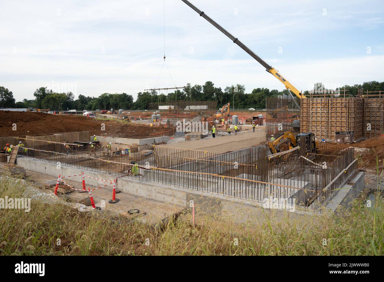 Construction continues on the new Louisville VA Medical Center Sept. 2 ...
