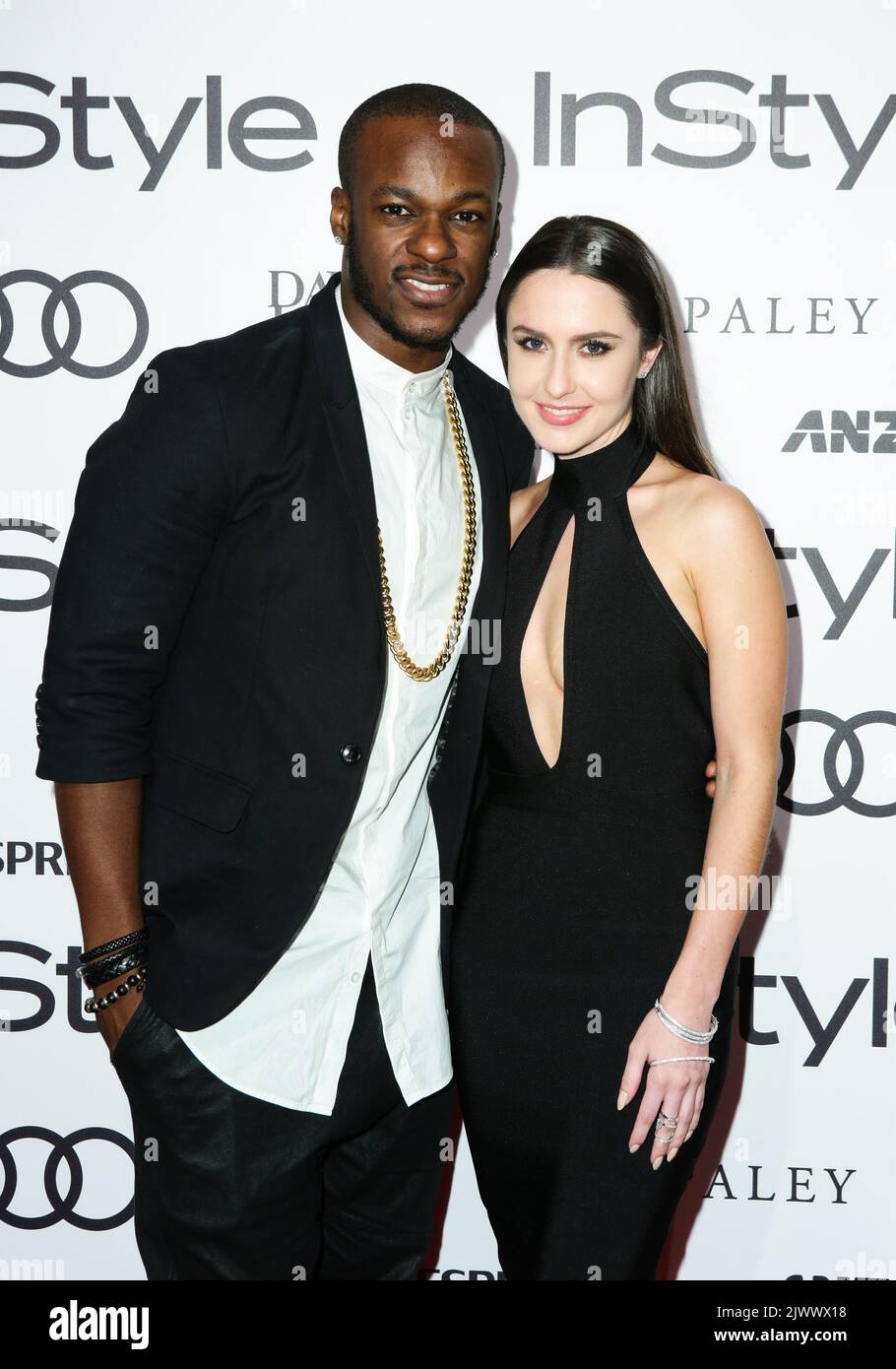 Timomatic and Talia Fowler arrive at the Women of Style Awards ceremony ...