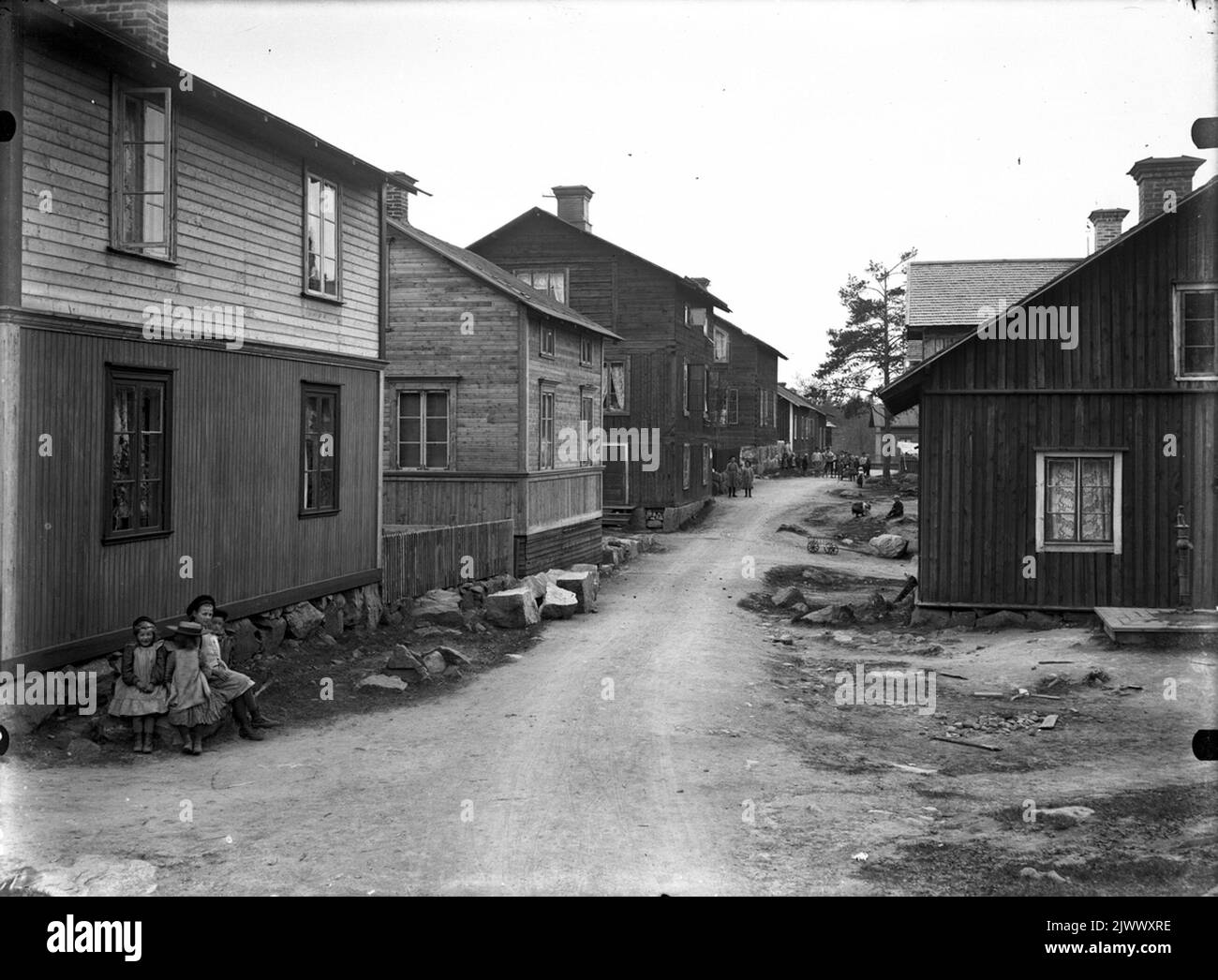 Housing development, Norrsundet. Bostadsbebyggelse, Norrsundet Stock ...