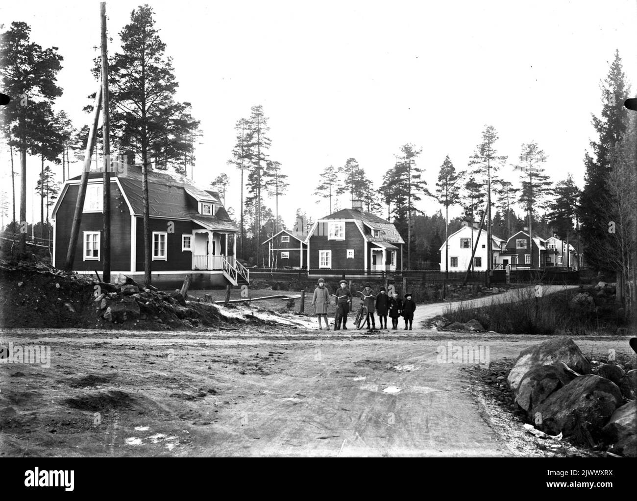 Housing development, Norrsundet. Bostadsbebyggelse, Norrsundet Stock ...