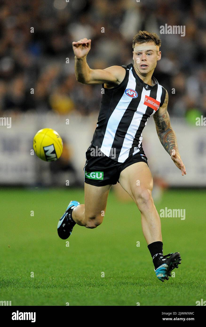Jamie Elliott of Collingwood chases the ball, during the Round 10 AFL ...