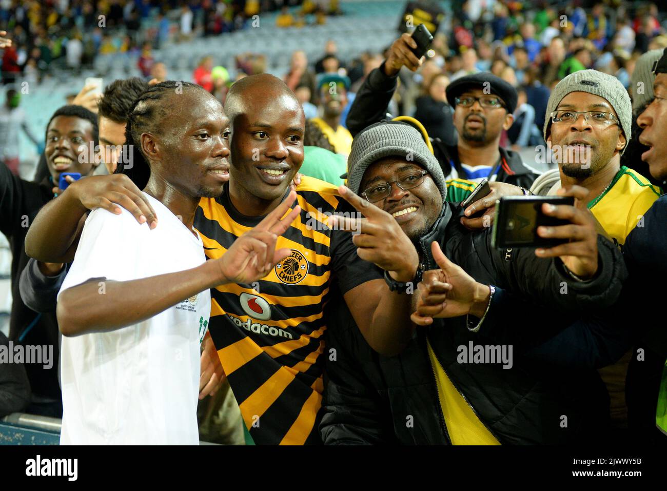 Eric Mathoho of South Africa poses for photographs with fans after ...