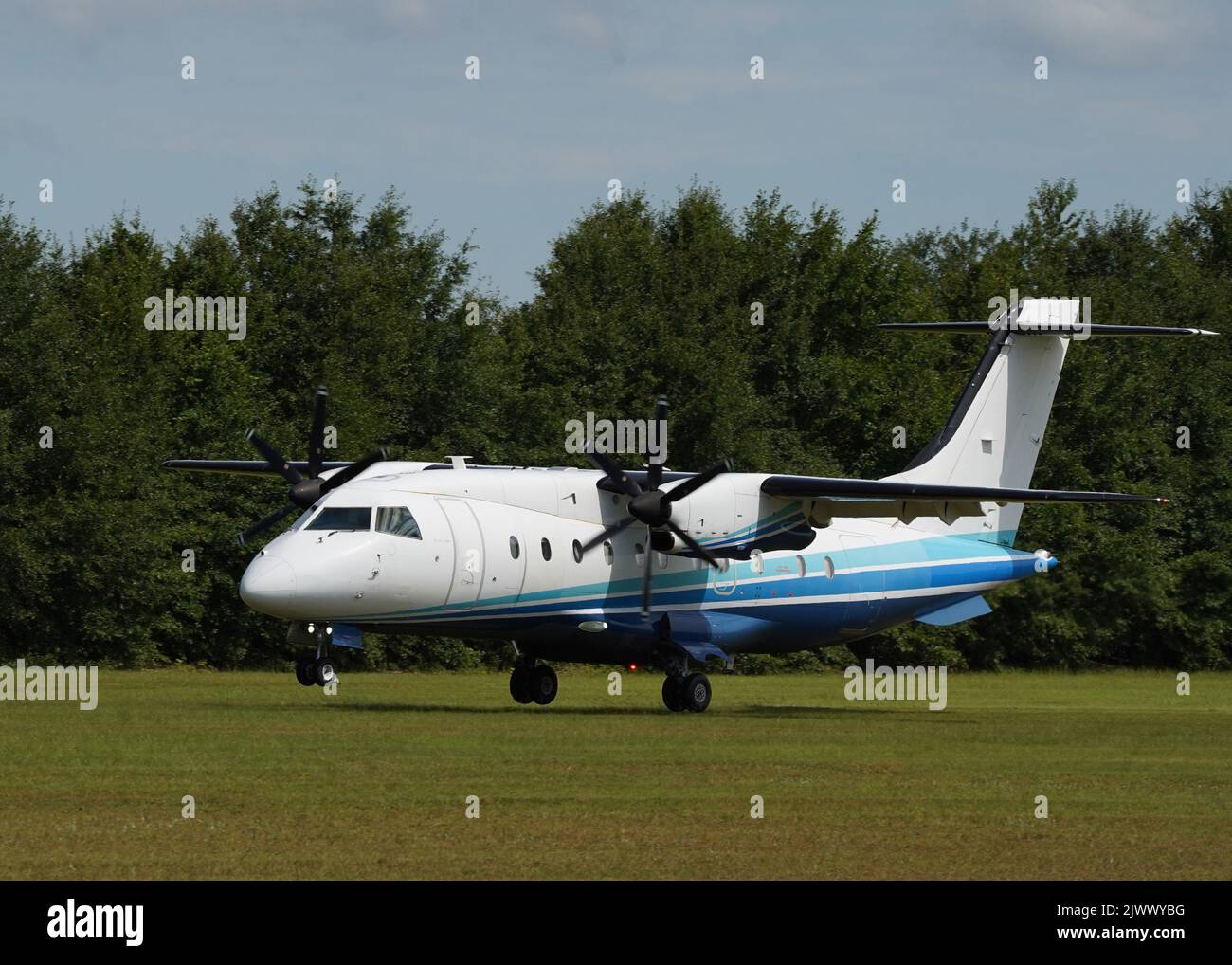 A C-146 Wolfhound from the 524th Special Operations Squadron, touches ...