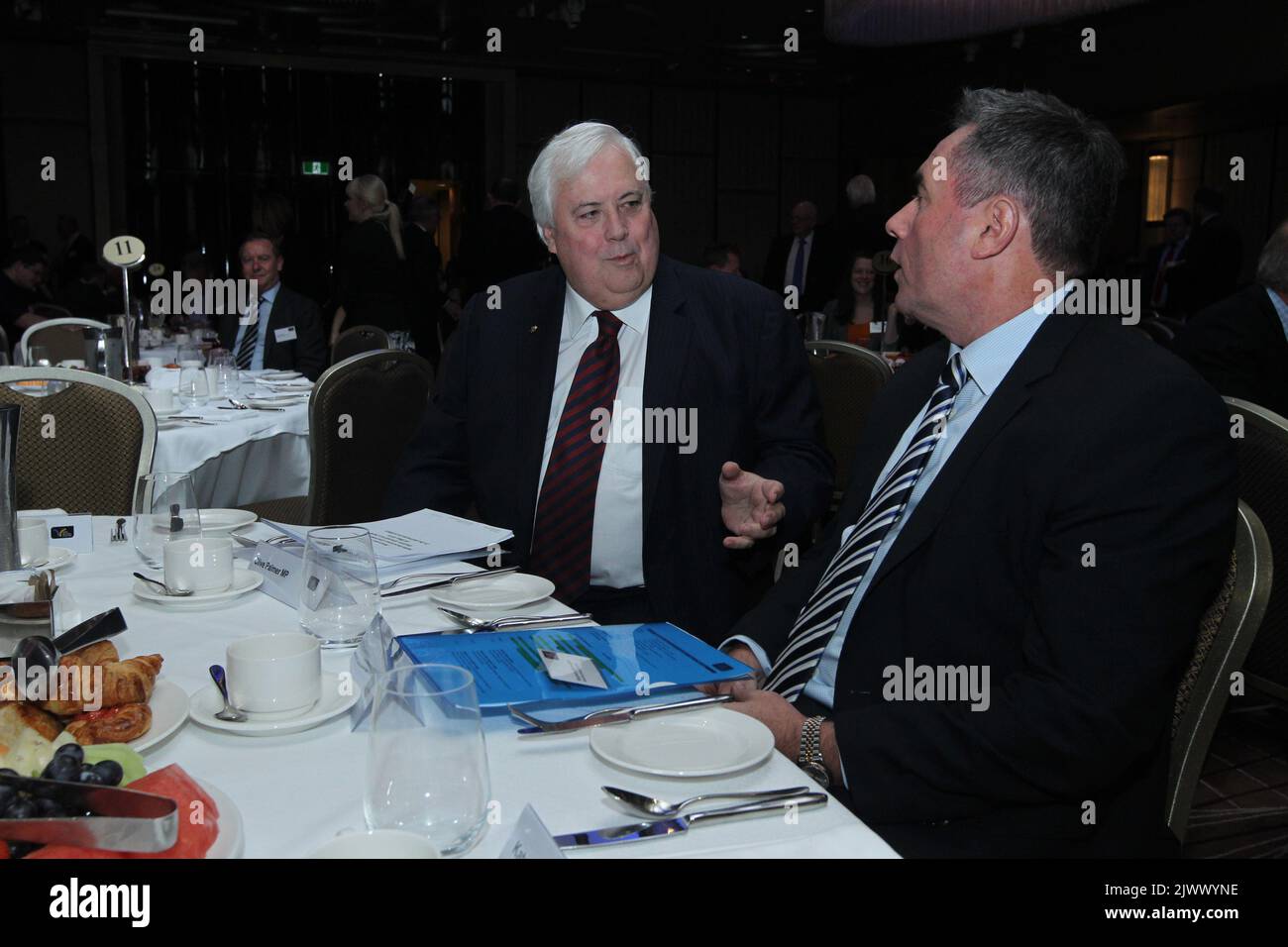 Clive Palmer with CEO of NSW Business Chamber Stephen Cartwright ...