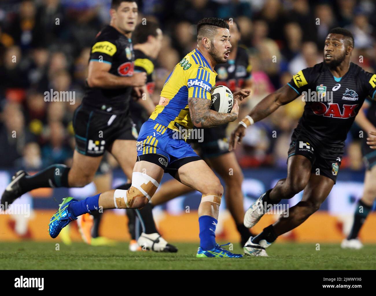 Nathan Peats in action during NRL Rugby League round 12 the match ...