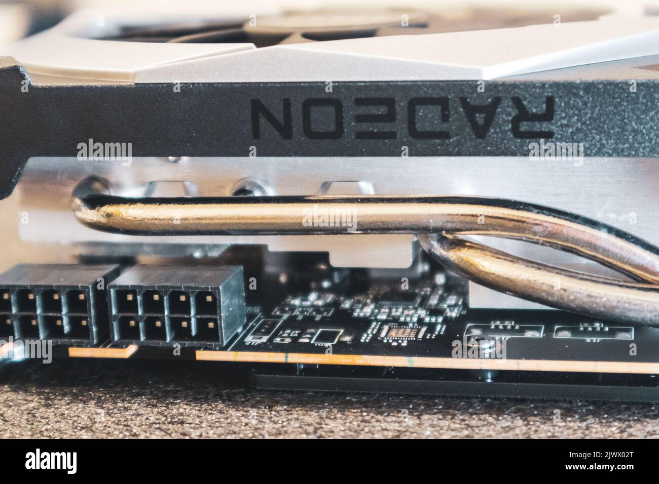 Kyiv, Ukraine - August 19, 2022: MSI MECH 2X graphics card with AMD ...