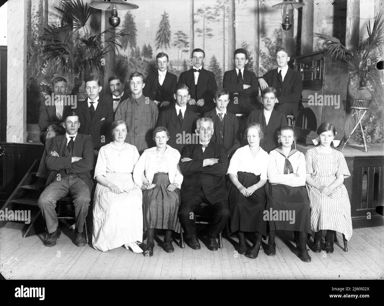 Interior group picture in Black and White Stock Photos & Images - Alamy