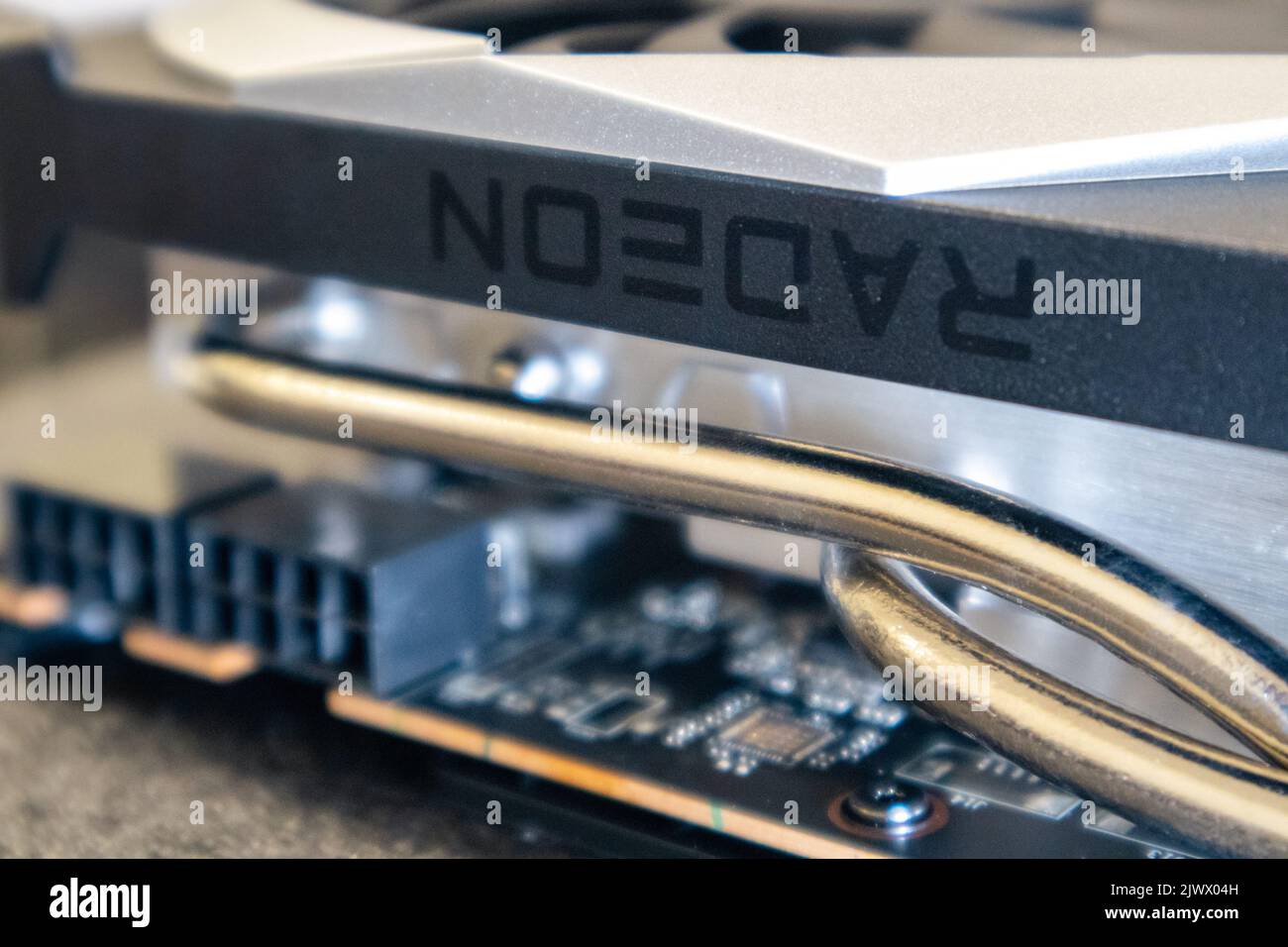 Kyiv, Ukraine - August 19, 2022: MSI MECH 2X graphics card with AMD ...