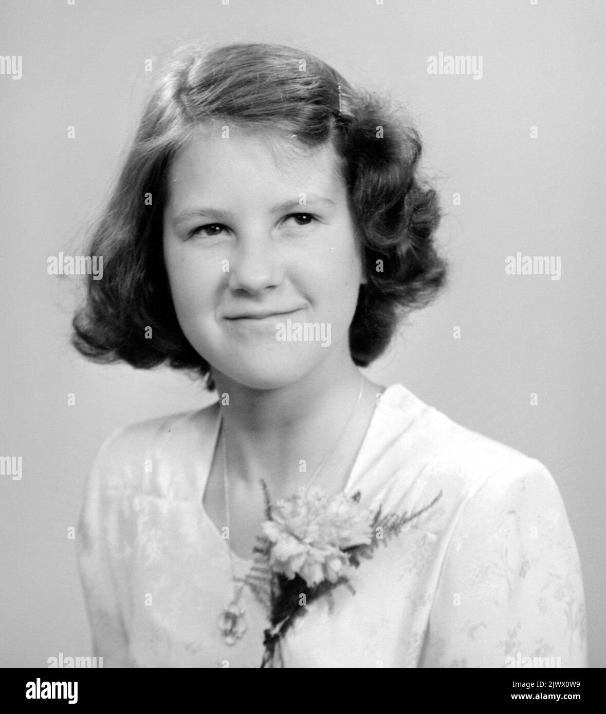 Confirmation Ingegerd Rydh. Photo in May 1950. Konfirmanden Ingegerd ...