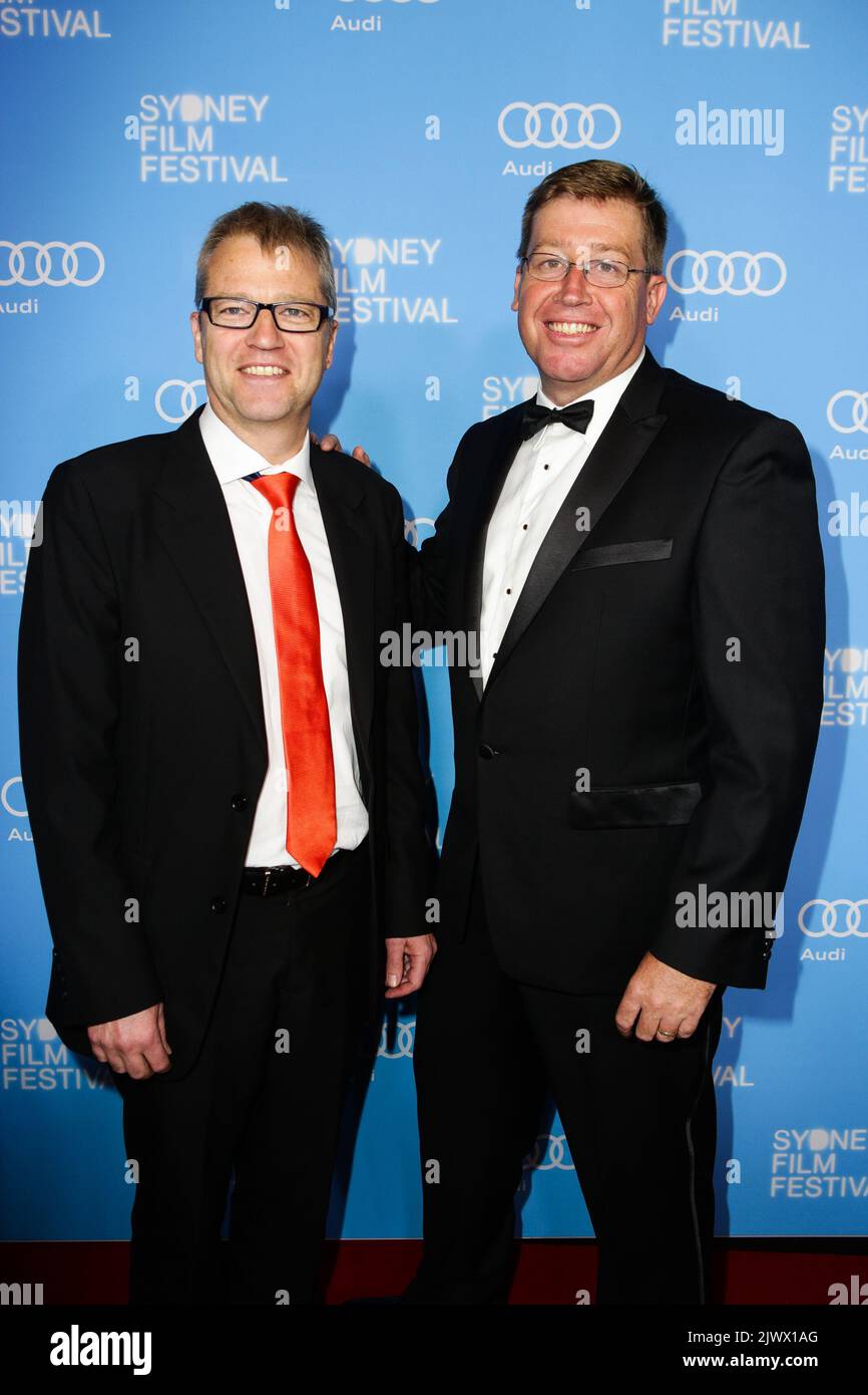 Chris Freeman and Minister Troy Grant arrive at the Sydney Film ...