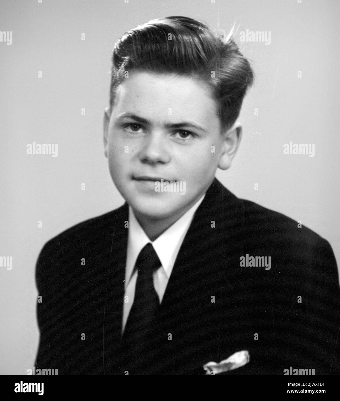 Confirmation Roland Halling. Photo in May 1950. Konfirmanden Roland ...