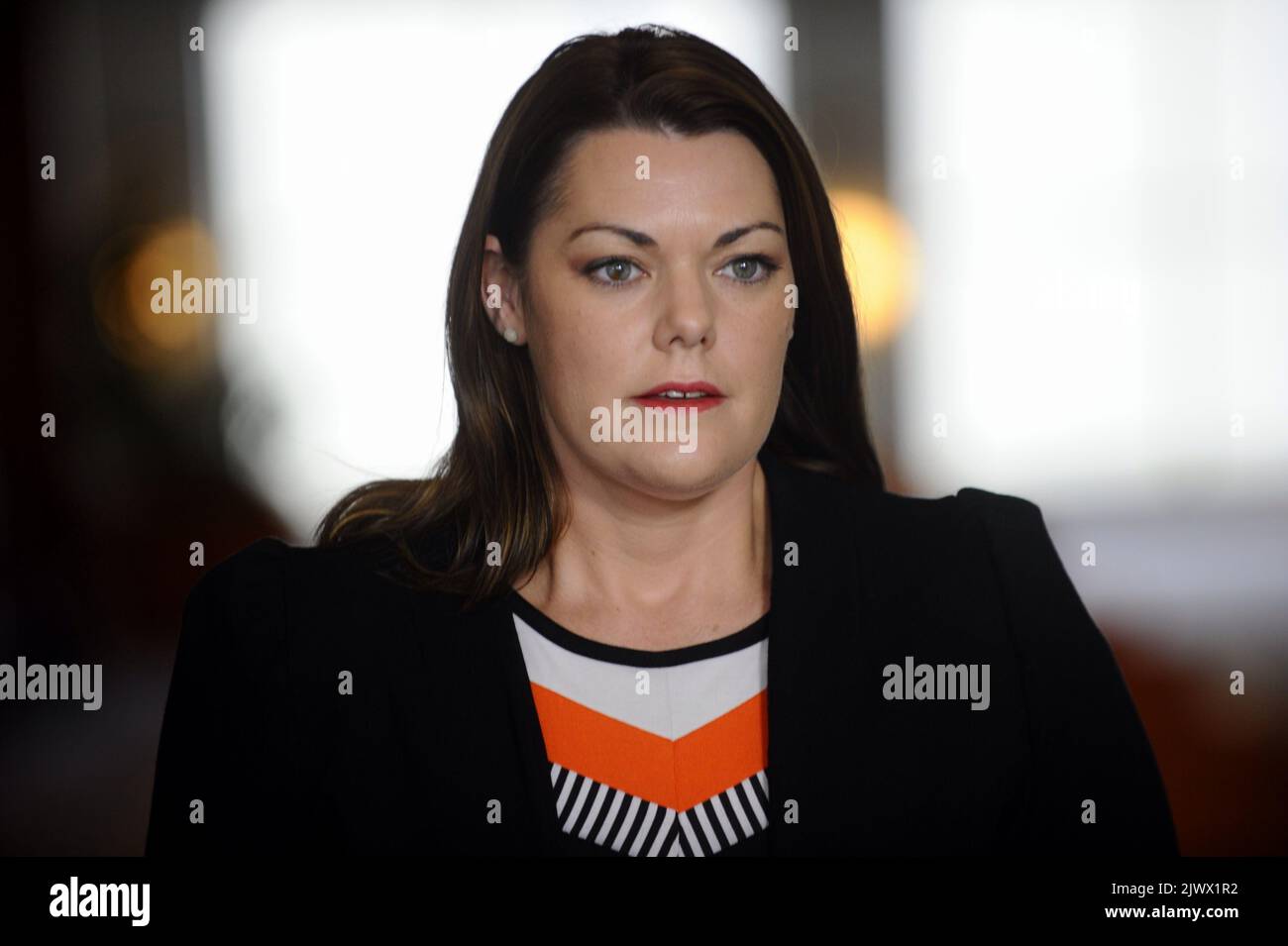 Australian Greens Senator Sarah Hanson-Young arrives for a press ...