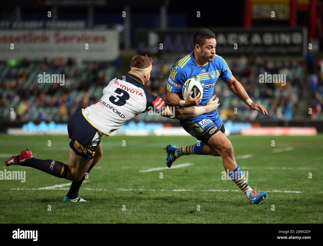 Jarryd Hayne in action during NRL Rugby League round 13, the match ...