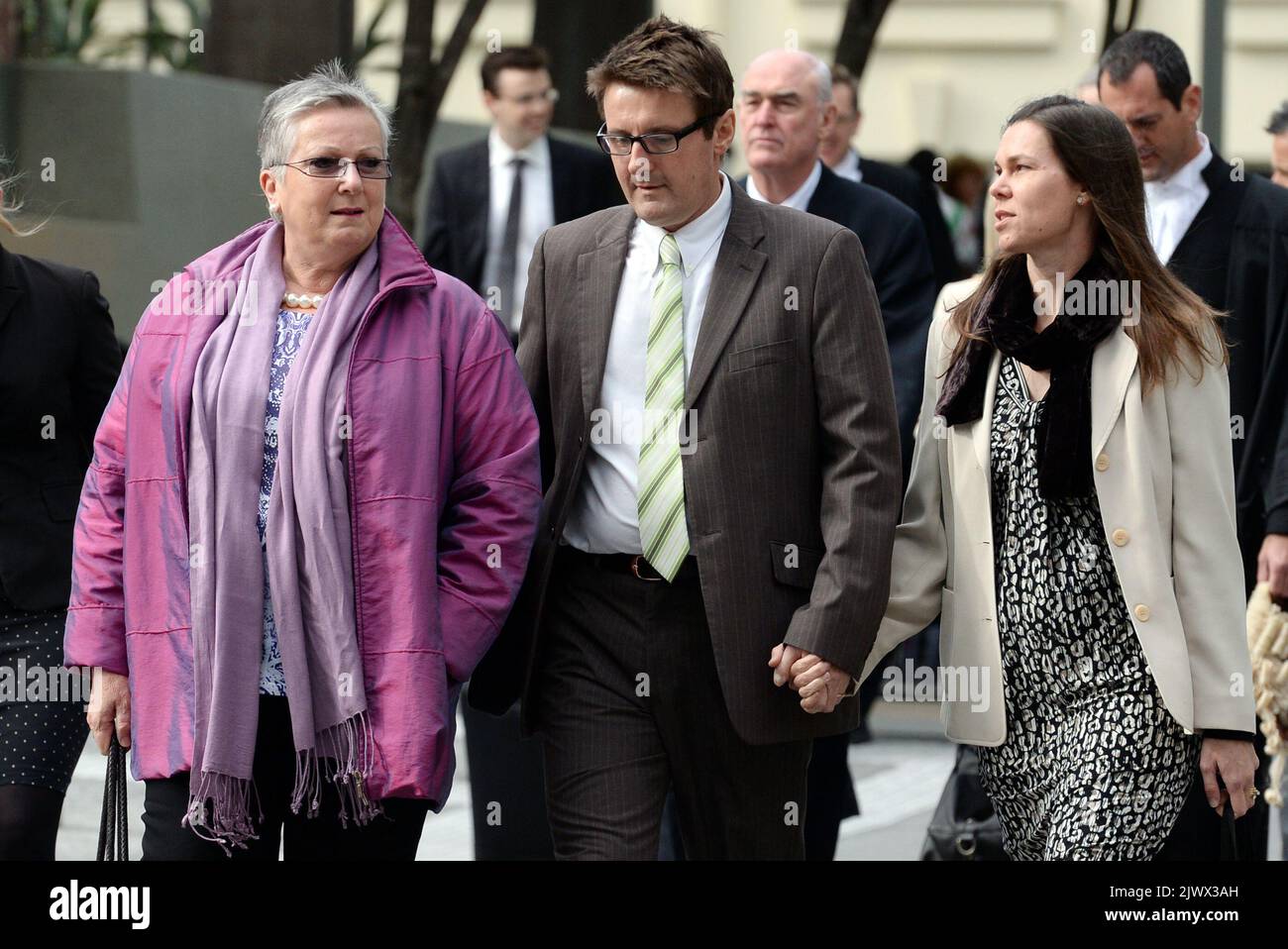 Mother of Gerard Baden-Clay, Elaine (left) and his sister Olivia Walton ...