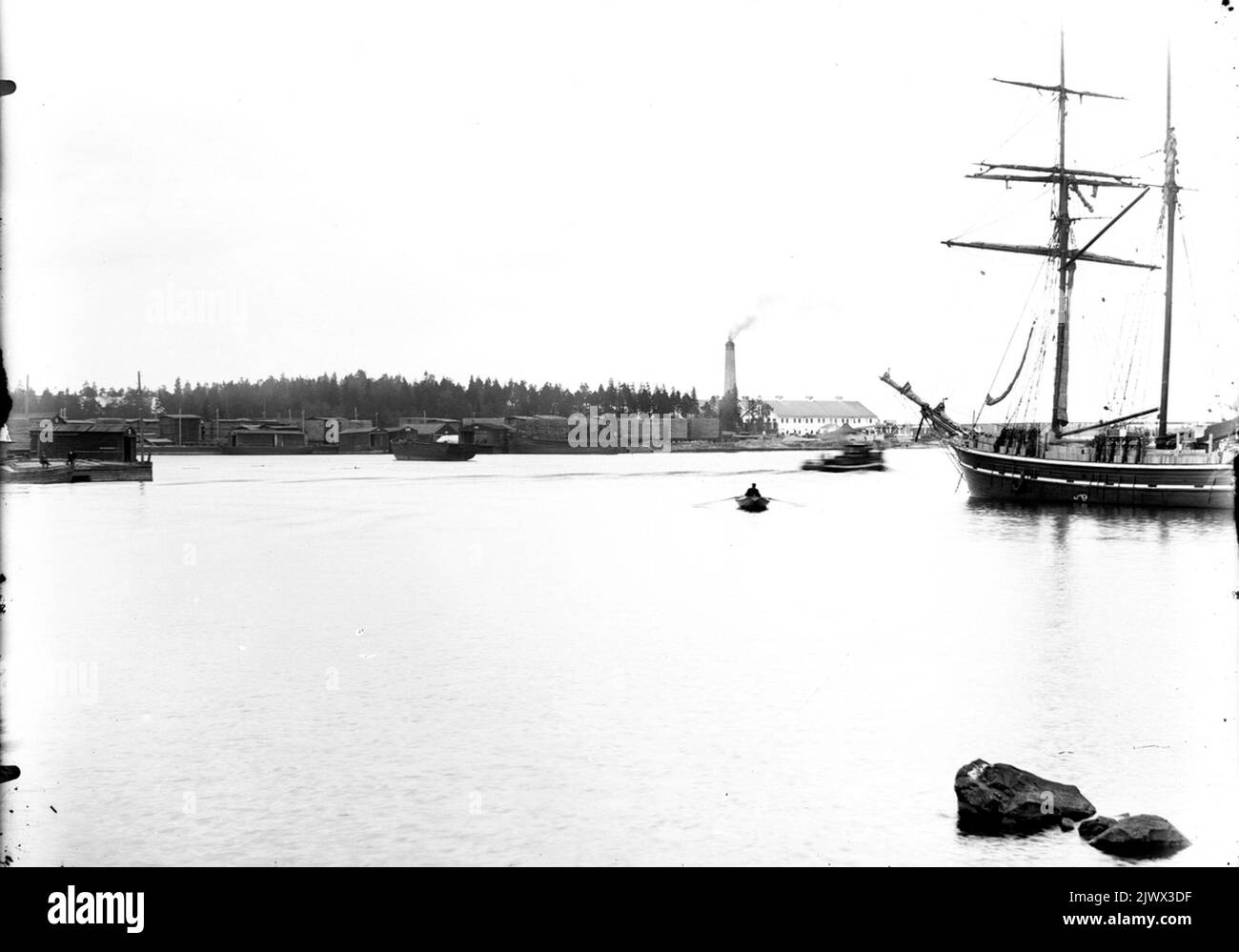 The port of Norrsundet. Hamnen i Norrsundet Stock Photo - Alamy